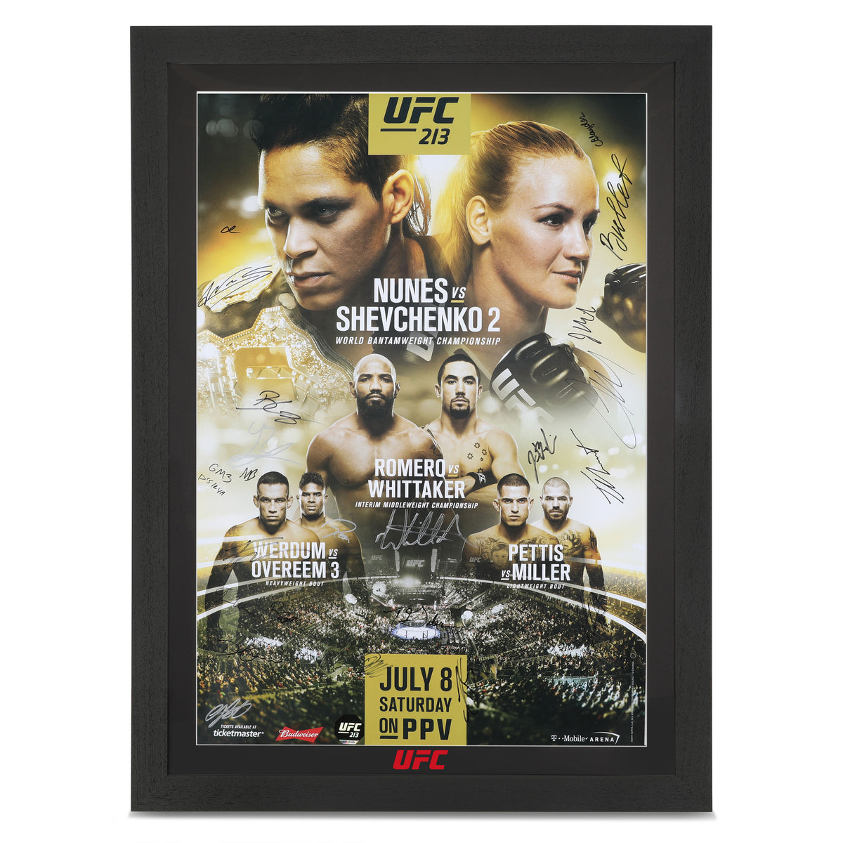 UFC 213: Romero vs Whittaker Autographed Event Poster – UFC Collectibles