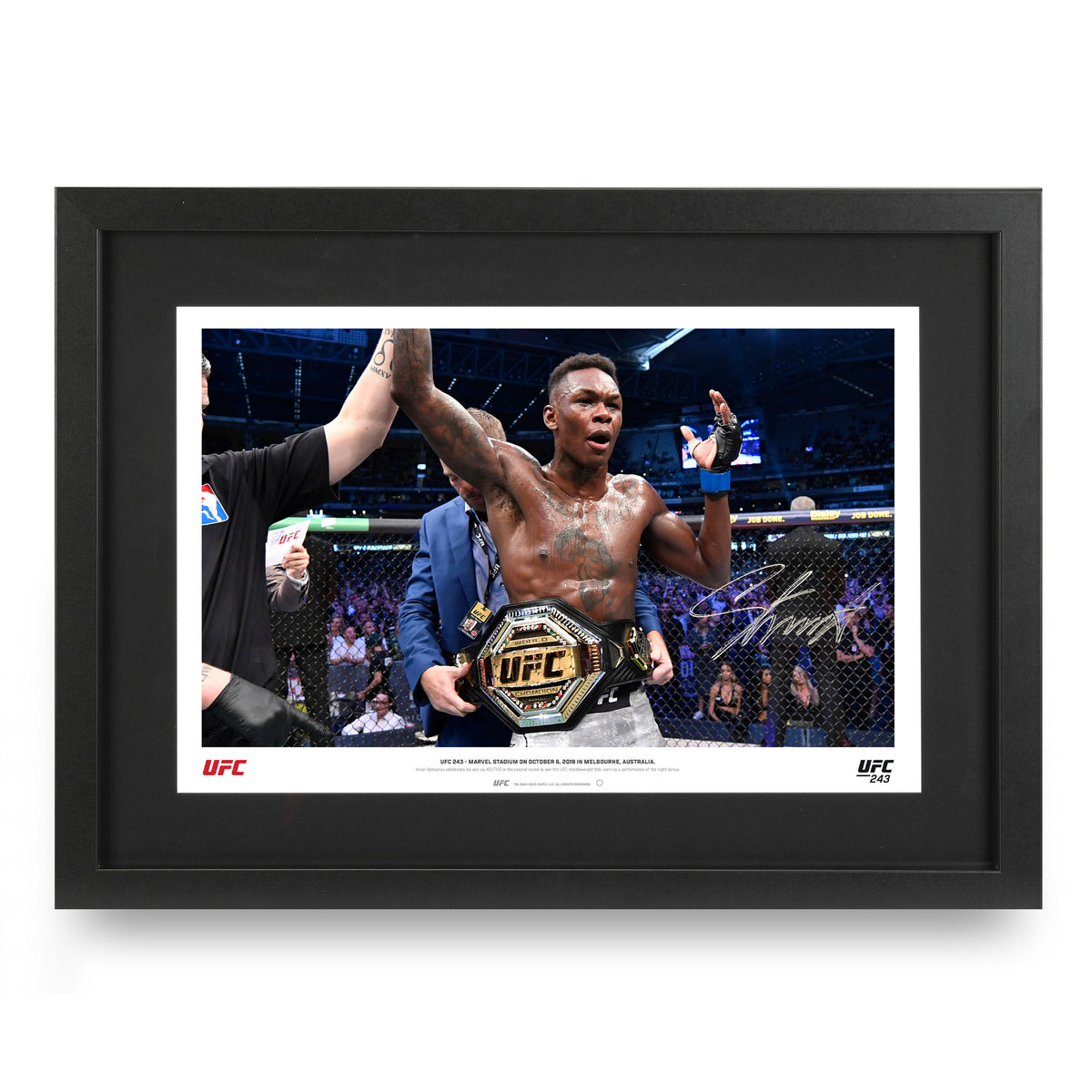 Israel Adesanya Signed Photo UFC 243 – UFC Collectibles