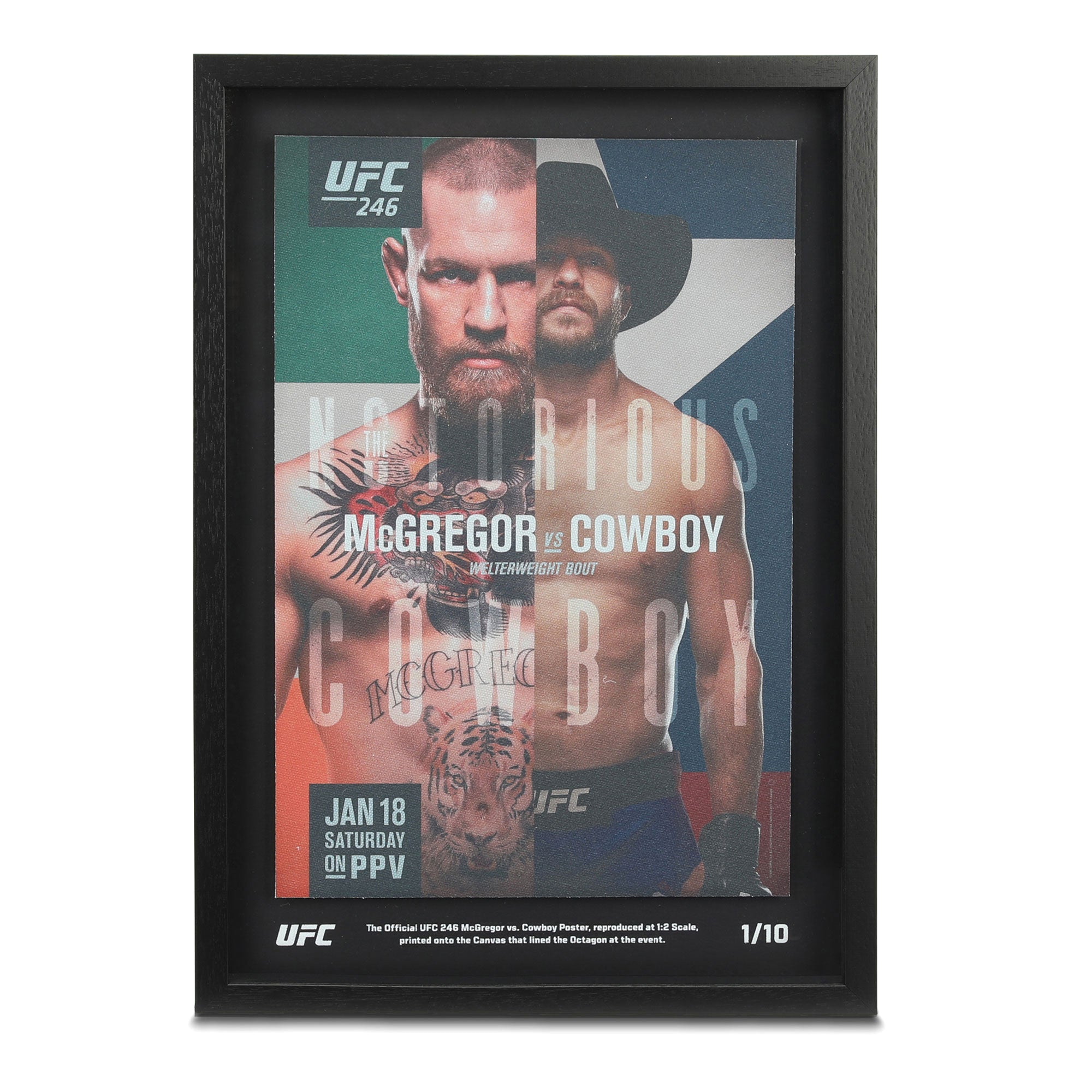 UFC 246: McGregor vs Cowboy Limited Edition Canvas Poster