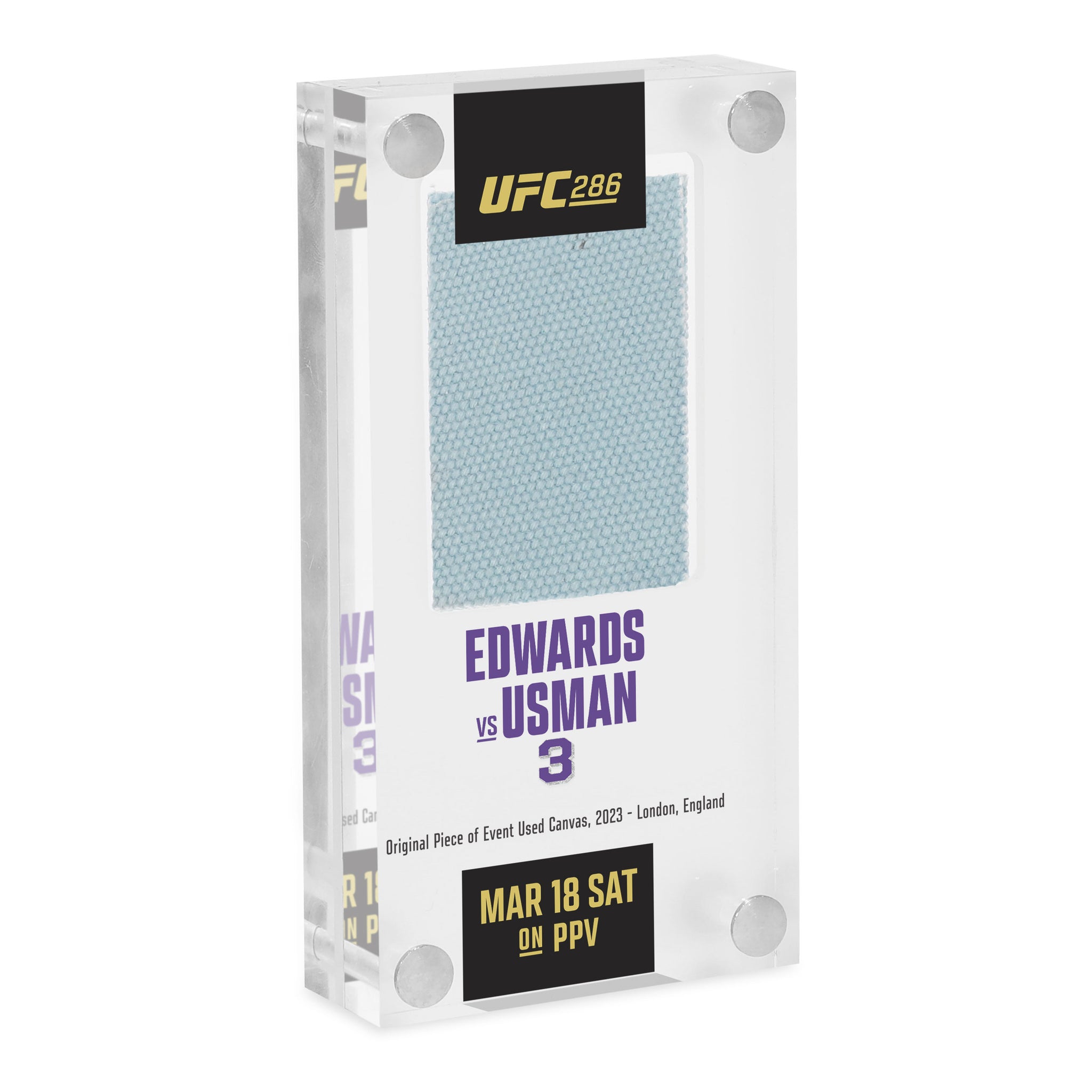 UFC 286: Edwards vs Usman 3 Canvas in Acrylic