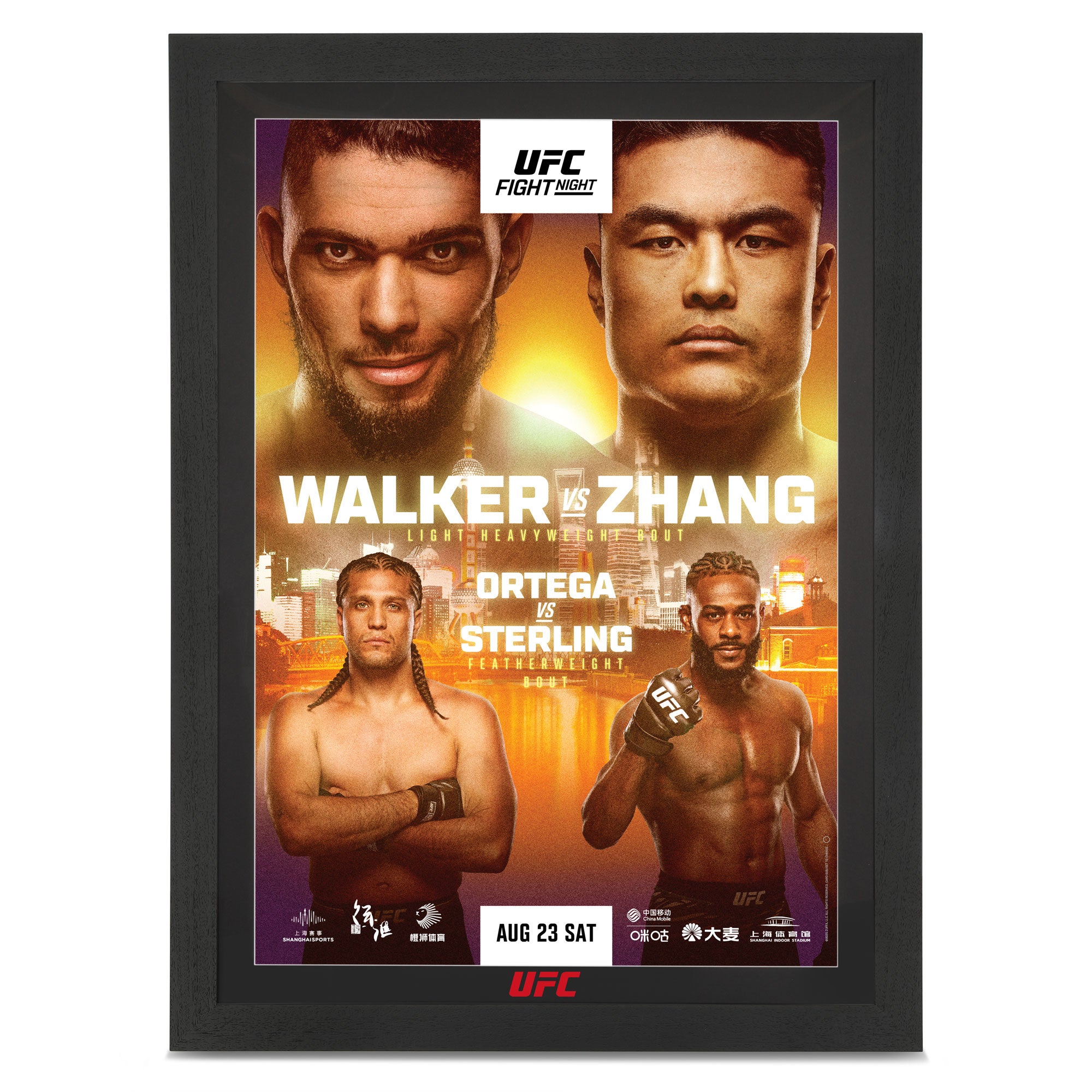 UFC Fight Night: Walker vs Zhang Autographed Event Poster
