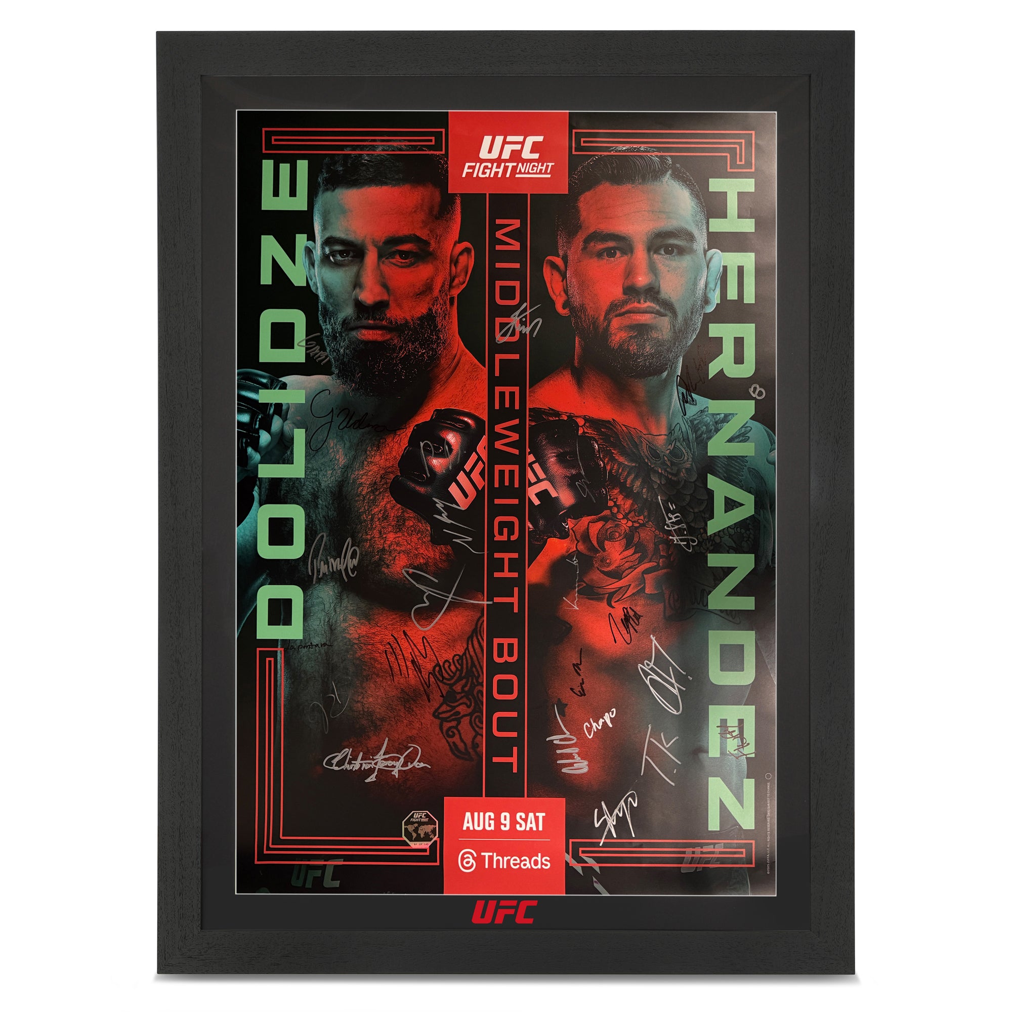 ufc signed poster size