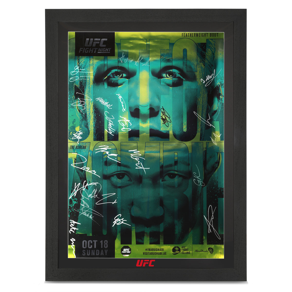 UFC Fight Night: Ortega vs The Korean Zombie Autographed Event Poster