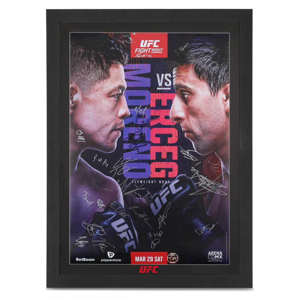 UFC Fight Night: Moreno vs Erceg Autographed Event Poster